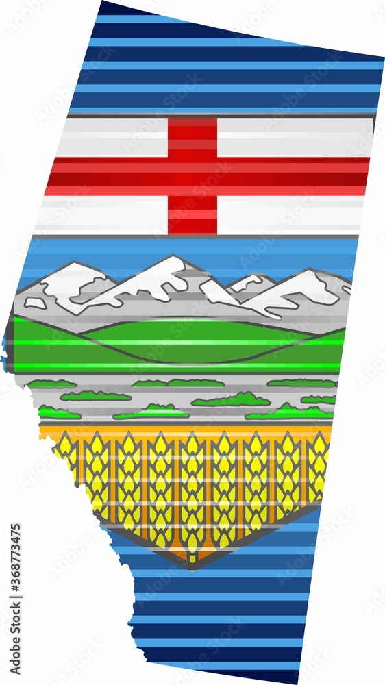 Shiny Grunge map of the Alberta - Illustration, Three Dimensional Map ...