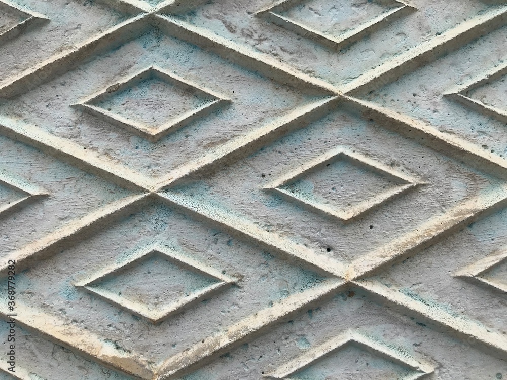 Exterior or compound wall pattern molded background with painted by ...