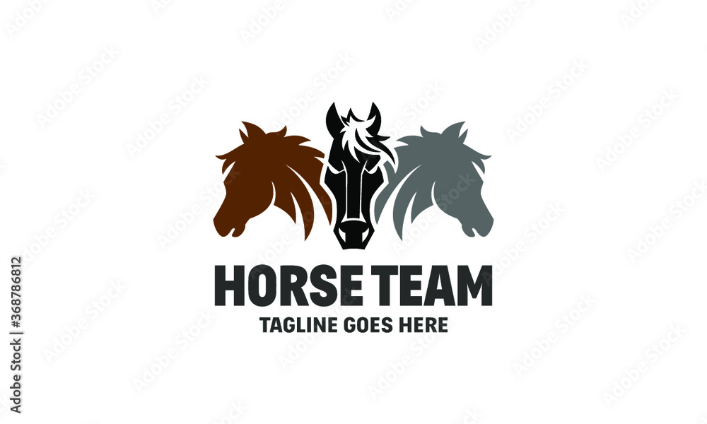 Horse Team Logo - Horse Group Squad Vector Stock Vector | Adobe Stock