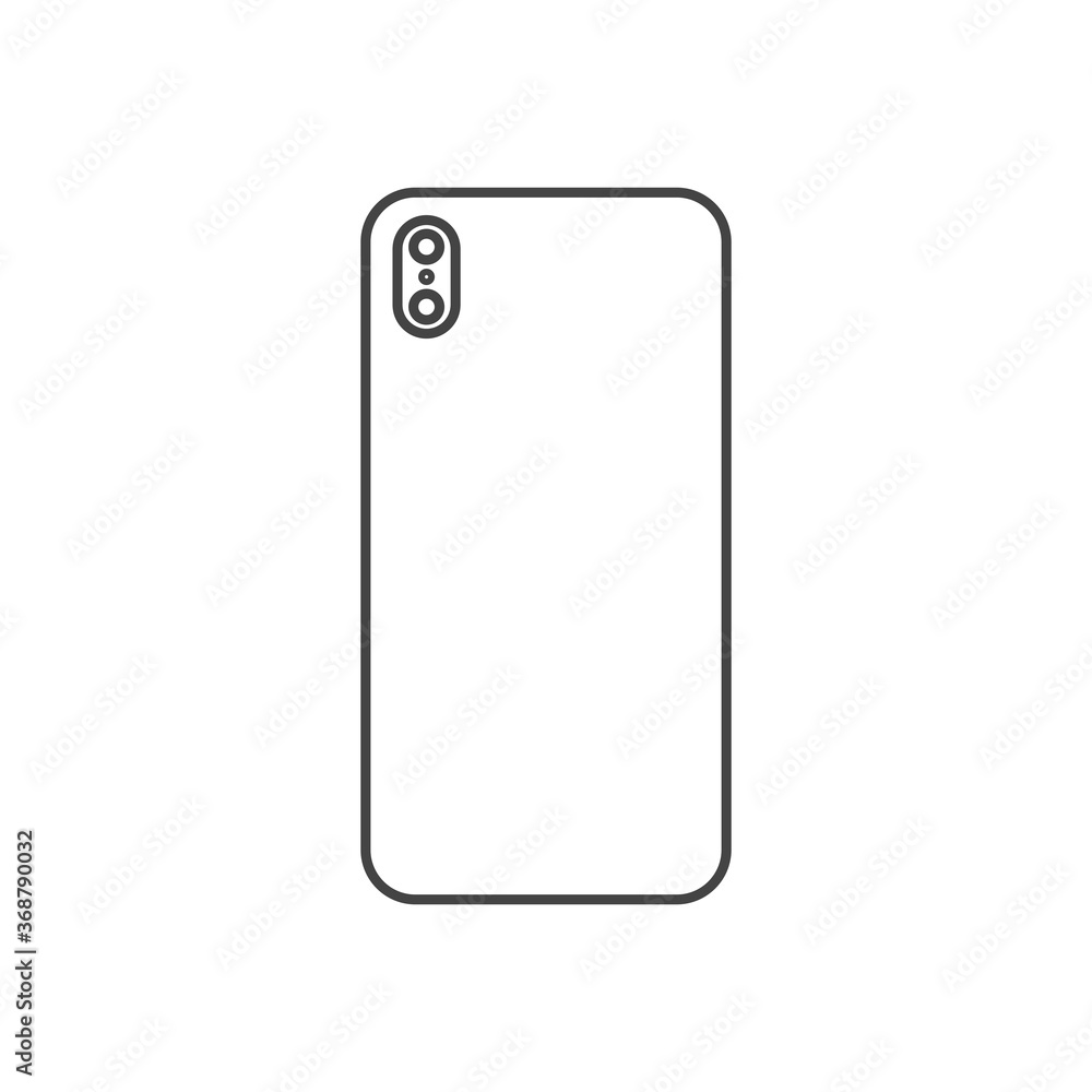 Back view smartphone icon. Smartphone symbol modern, simple, vector ...