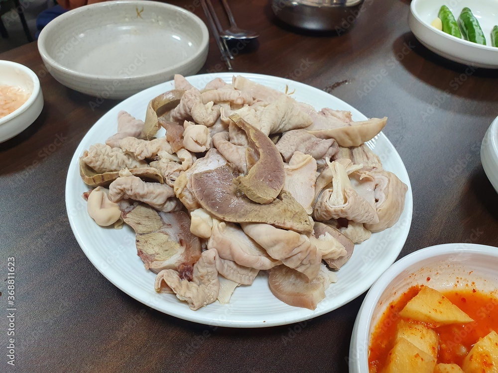18th July 2020 - Jeonju-si, South Korea: Sundae (Korean: 순대 sometimes ...