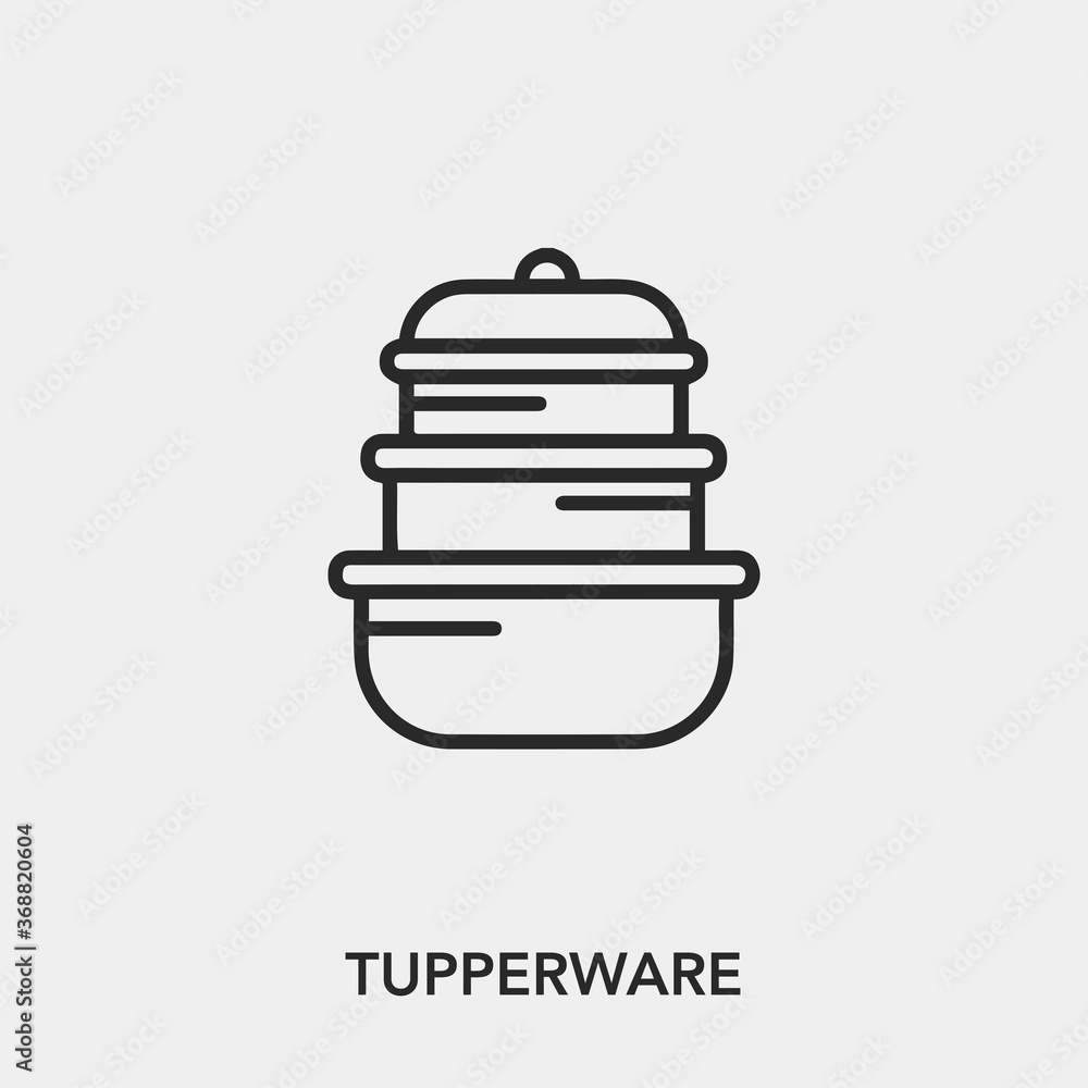 tupperware icon vector. Linear style sign for mobile concept and web ...