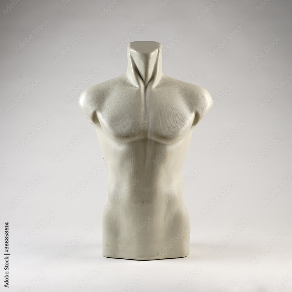 Men's mannequin template,from two sides, natural shape on invisible ...