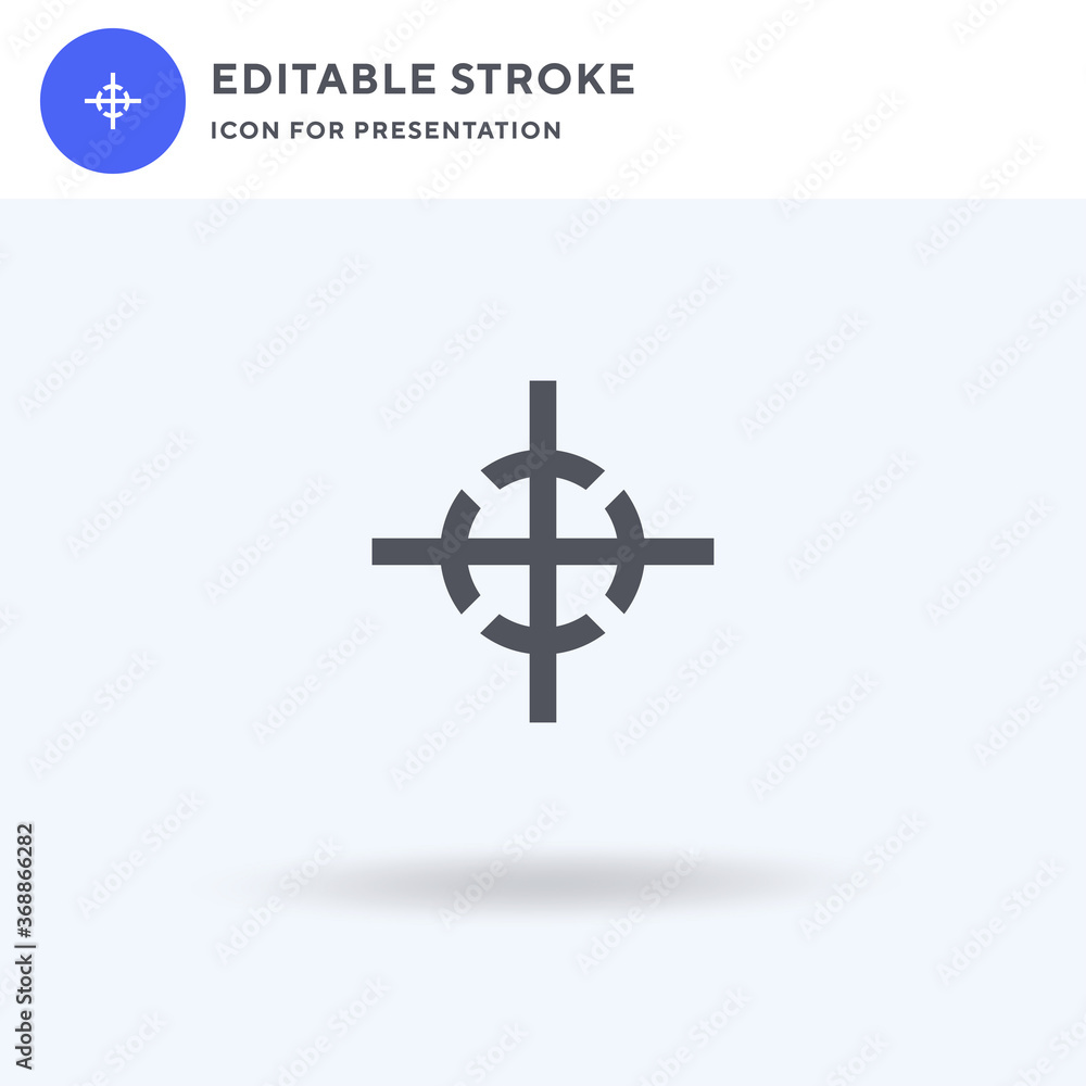 Center Of Gravity icon vector, filled flat sign, solid pictogram ...