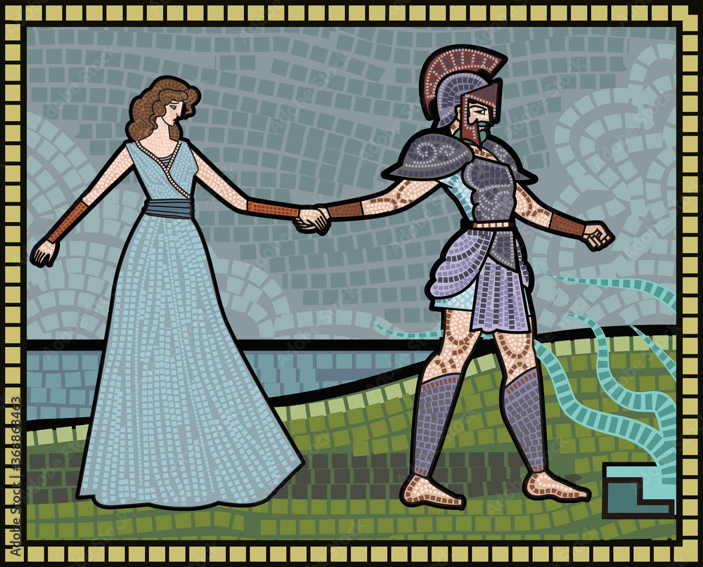 greek mythology. hades kidnapping persephone myth Stock-Vektorgrafik ...