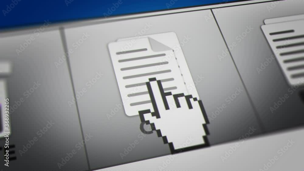 Mouse Cursor Clicking Copy Button on Monitor Screen Stock ビデオ | Adobe Stock