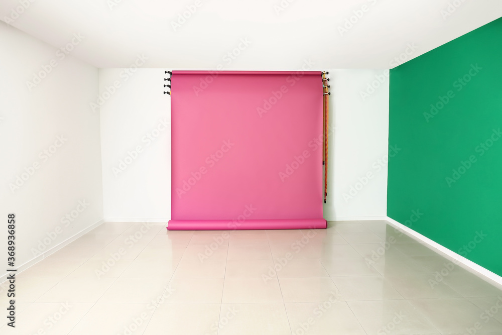 Color backdrop in modern photo studio Stock Photo | Adobe Stock