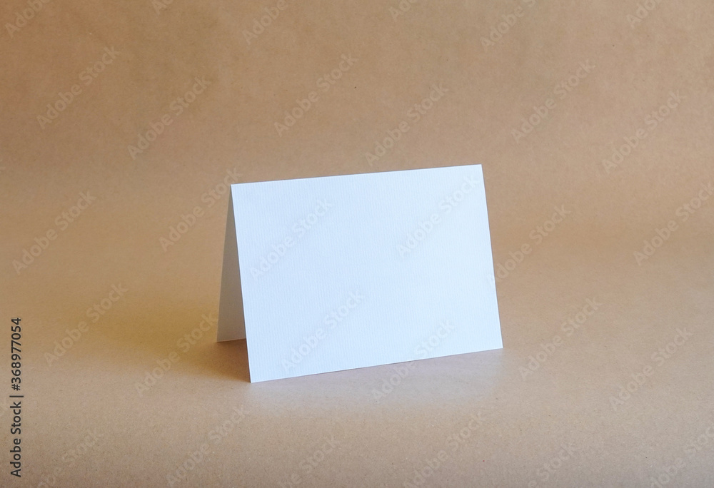 Blank B6 Card Mockup with craft paper background - landscape layout ...