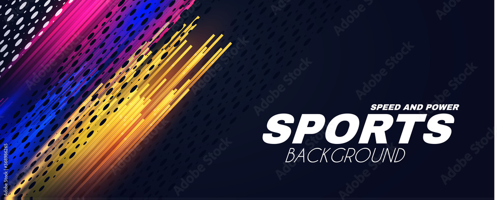 Abstract sport background with motion elements. Light dynamic effect ...