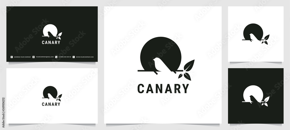 Canary silhouette logo Stock Vector | Adobe Stock