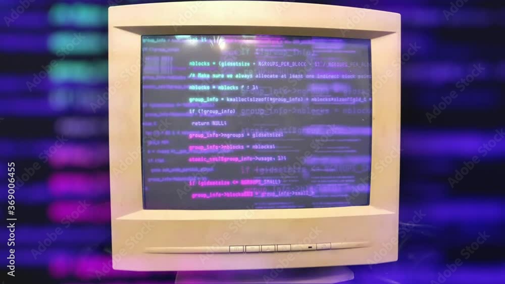 Hacking a vintage old vintage TV or computer monitor screen 80s 90s ...