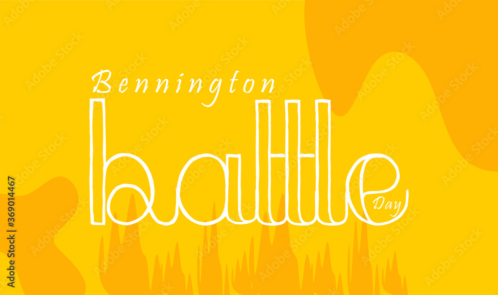 Bennington Battle Day Creative Design with Red Color and stylish font ...