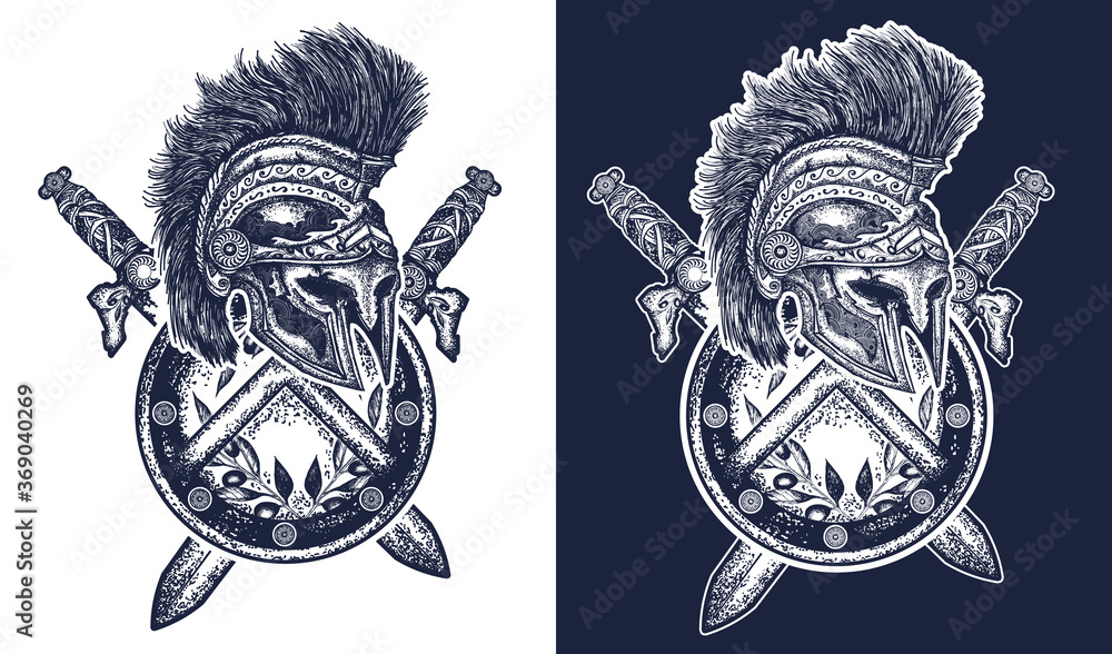 Greek War Shield Vector