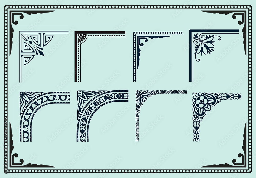 Set of Resizable Decorative Frames Stock Template | Adobe Stock