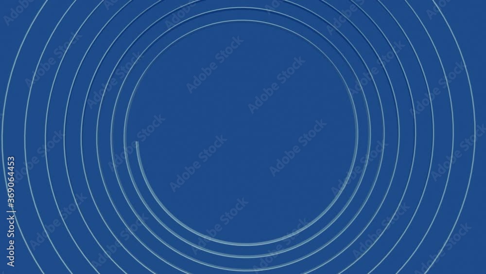 Metal spiral of silver rendering gradually on an azure blue background ...