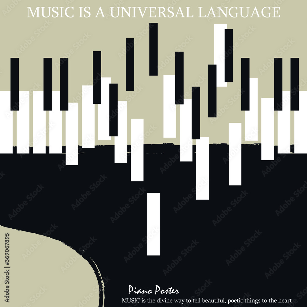 Musical poster for your design. Music elements design for card ...