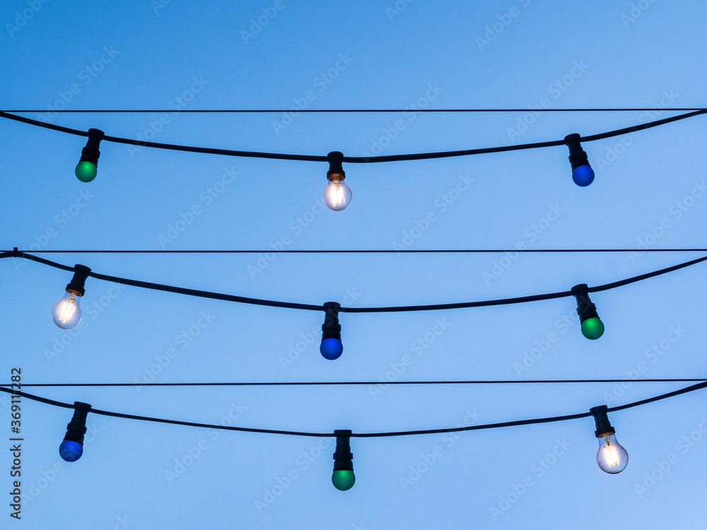 Outdoor String Lights Stock Photo | Adobe Stock