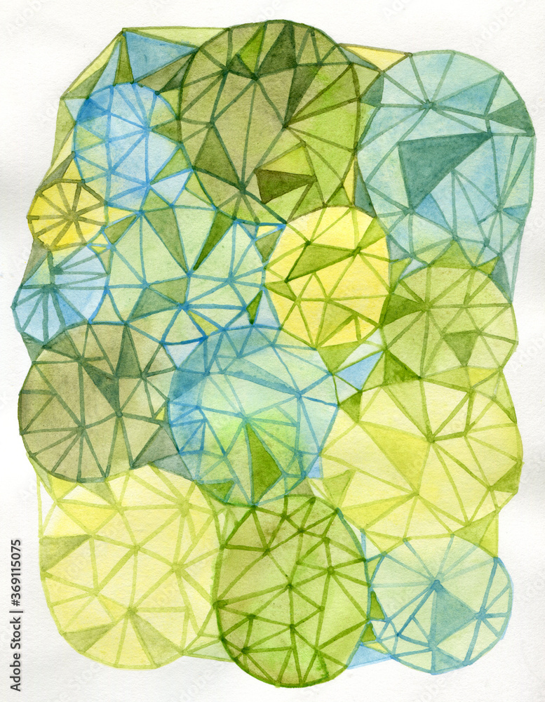 Watercolor crystals abstract art Stock Photo | Adobe Stock