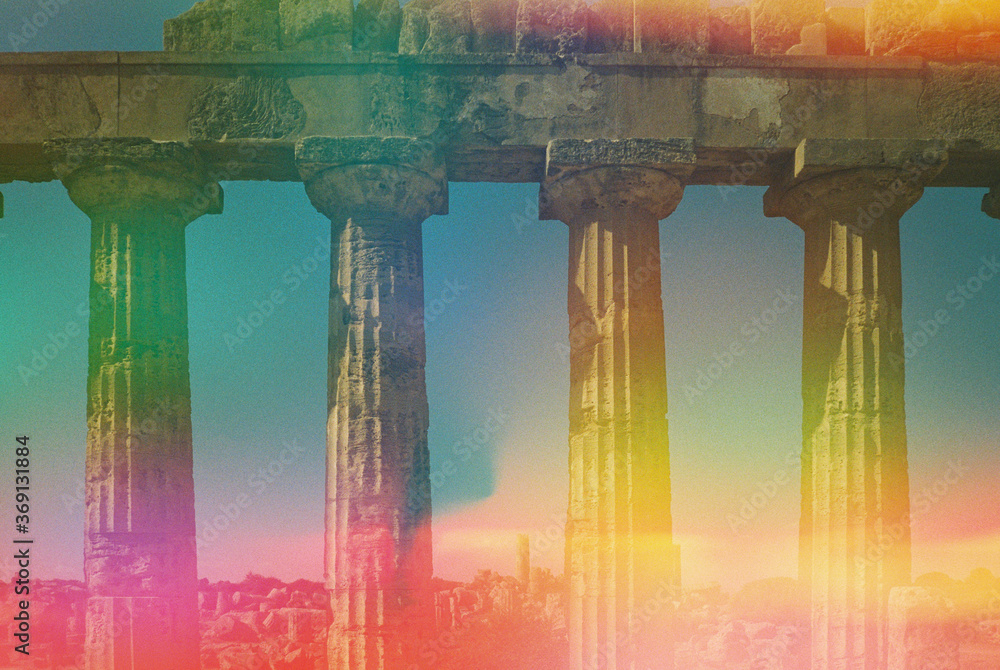 Columns of temple Stock Photo | Adobe Stock