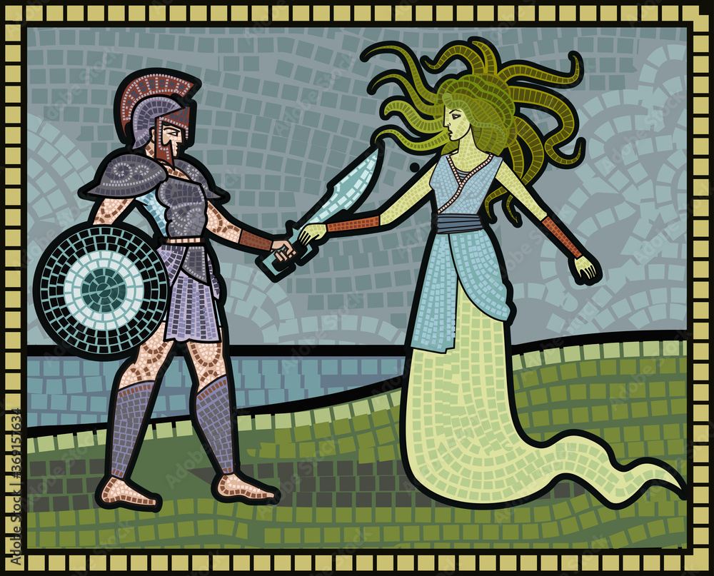 Medusa And Athena Fighting