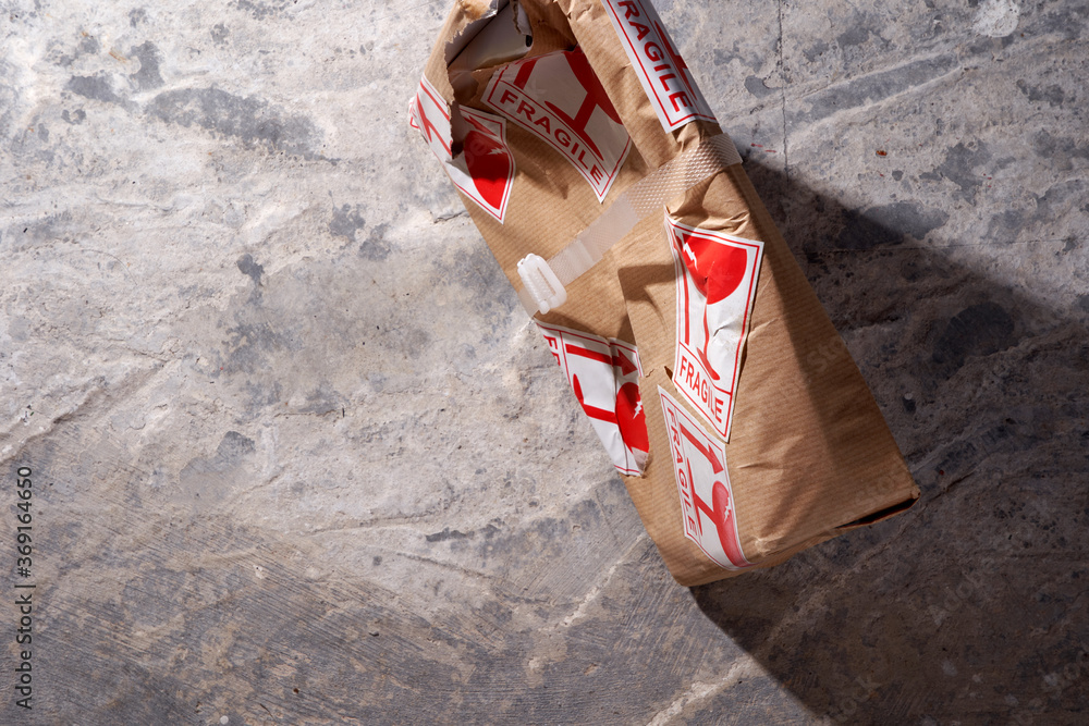 damaged parcel Stock Photo | Adobe Stock