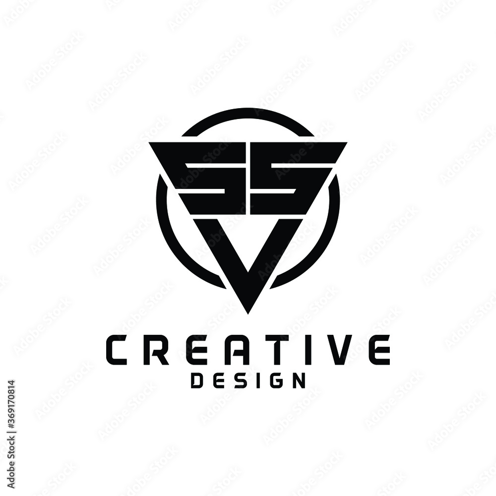 Letter SS triangle logo design vector Stock Vector | Adobe Stock
