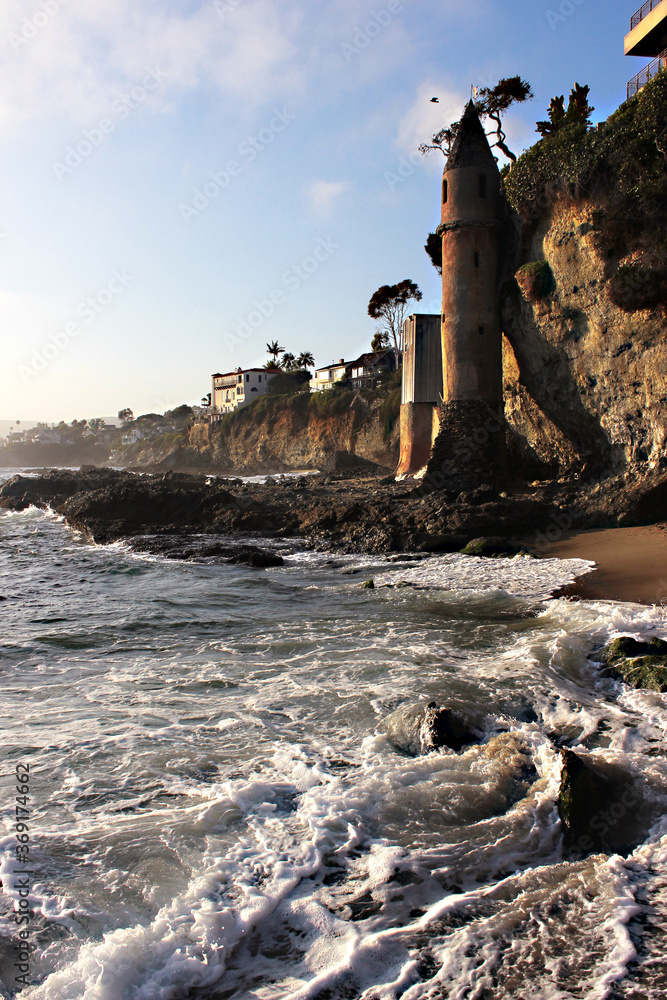 Pirate Tower this landmark of the California city of Laguna Beach, located just North of ...