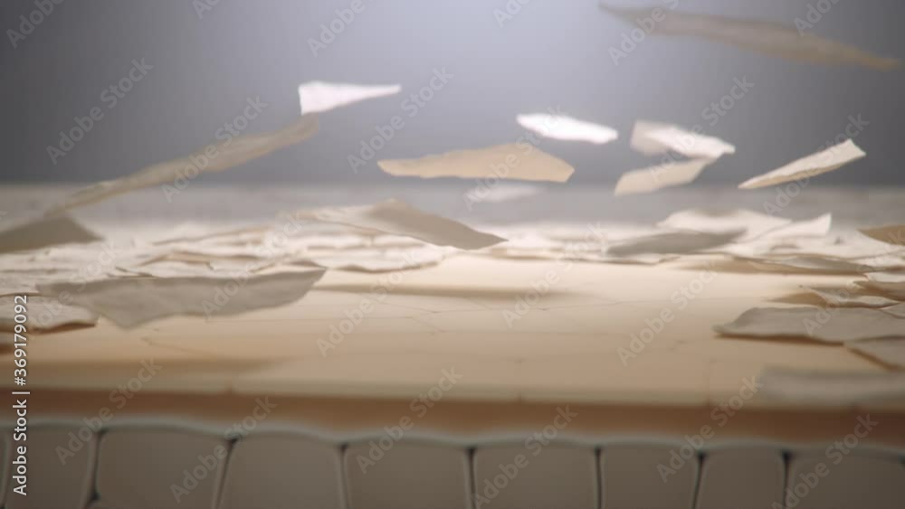 Dead skin cells peeling away from body, macro cross-section animation ...