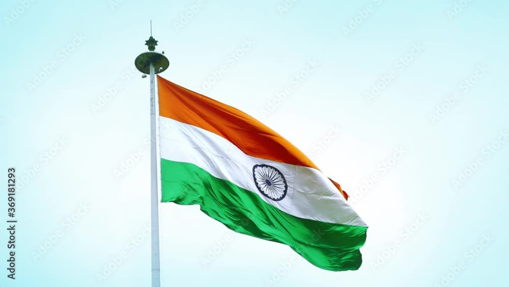 INDIA FLAG FLYING HIGH WITH PRIDE, india flag fluttering slow motion ...