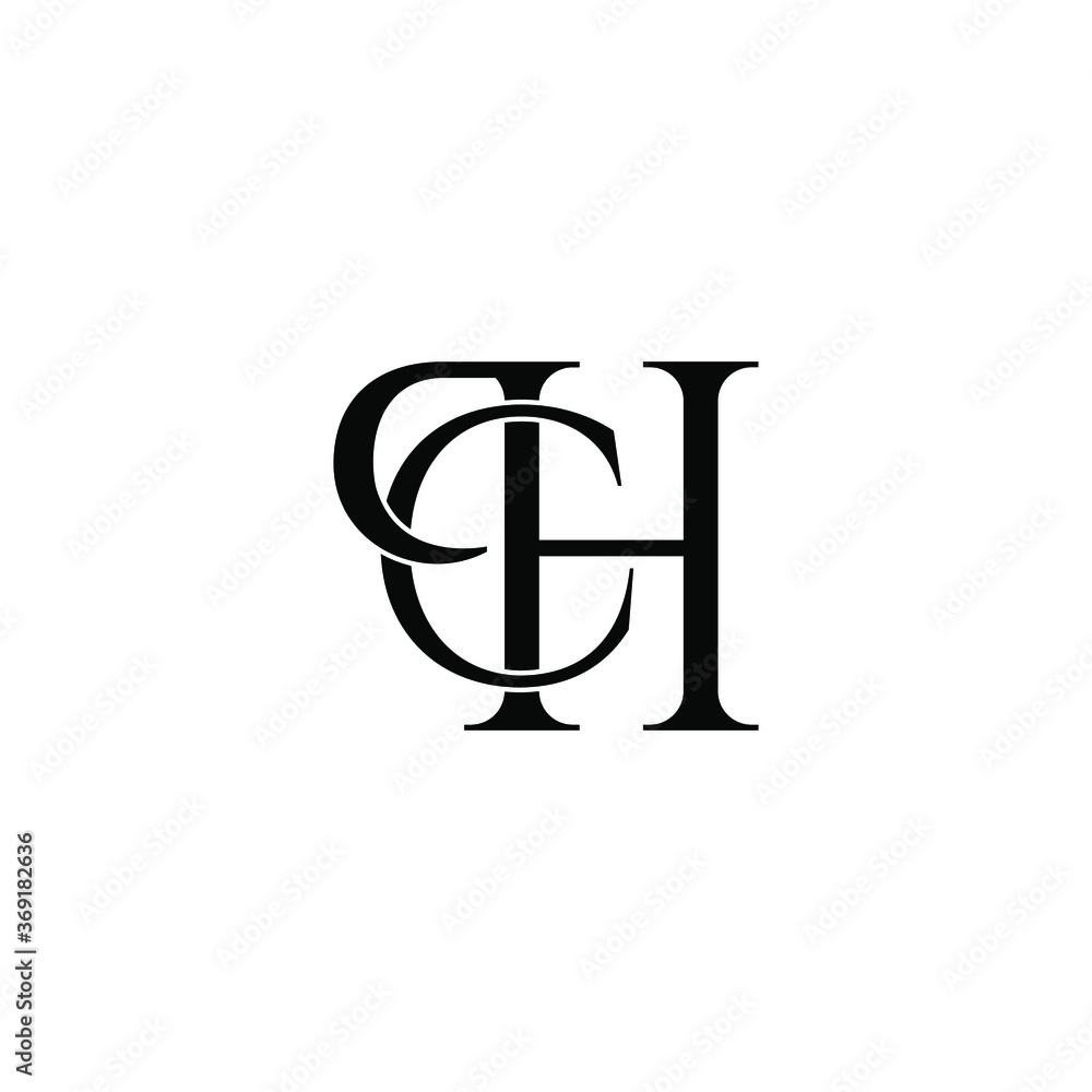 pch letter original monogram logo design Stock Vector | Adobe Stock