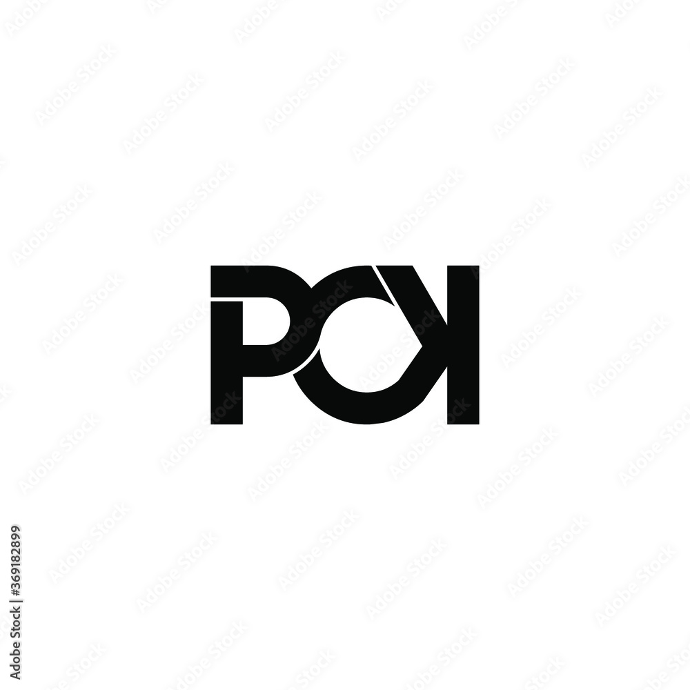 pck letter original monogram logo design Stock Vector | Adobe Stock