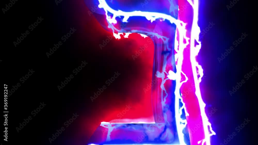 Letter Gimmel of Hebrew alphabet. Hot letter for overlay. 4k 3D ...