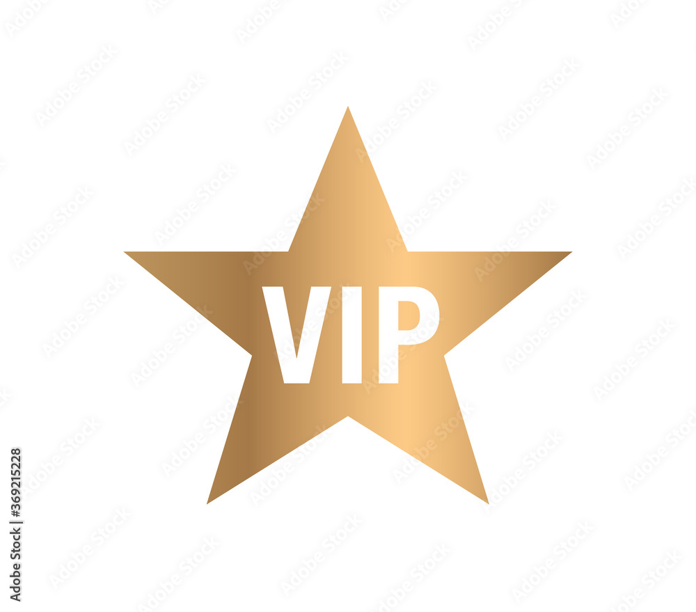 Vip gold sticker. Vip sign vector. VIP text in star sticker. Stock ...