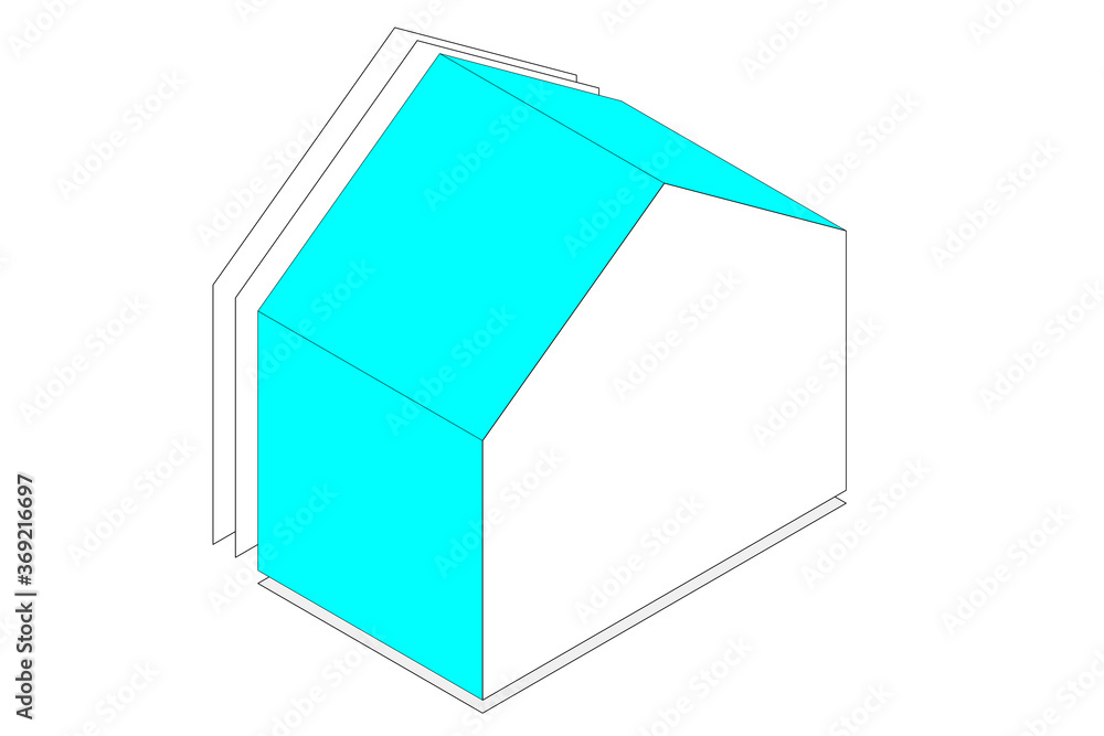 Schematic house, perfect for logo, with linear elements, symbol of the ...