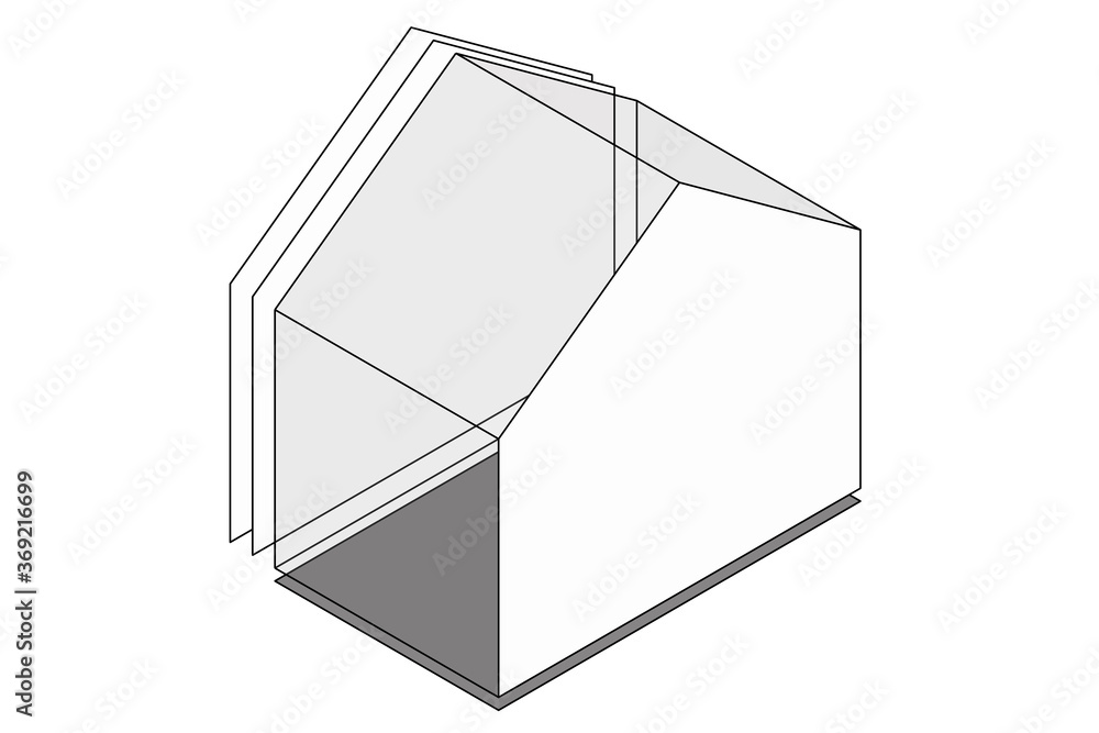 Schematic house, perfect for logo, with linear elements, symbol of the ...