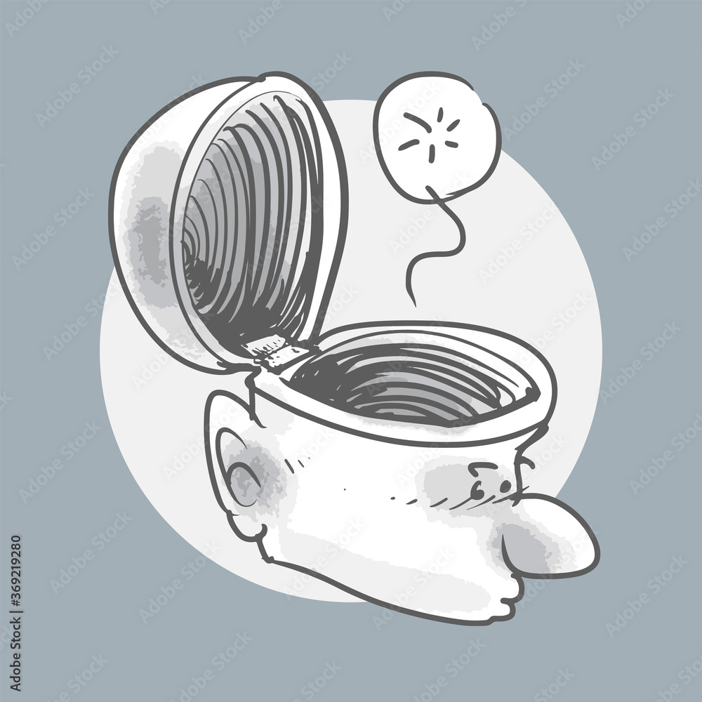 empty brain funny cartoon head that symbolizes stupid people. vector ...
