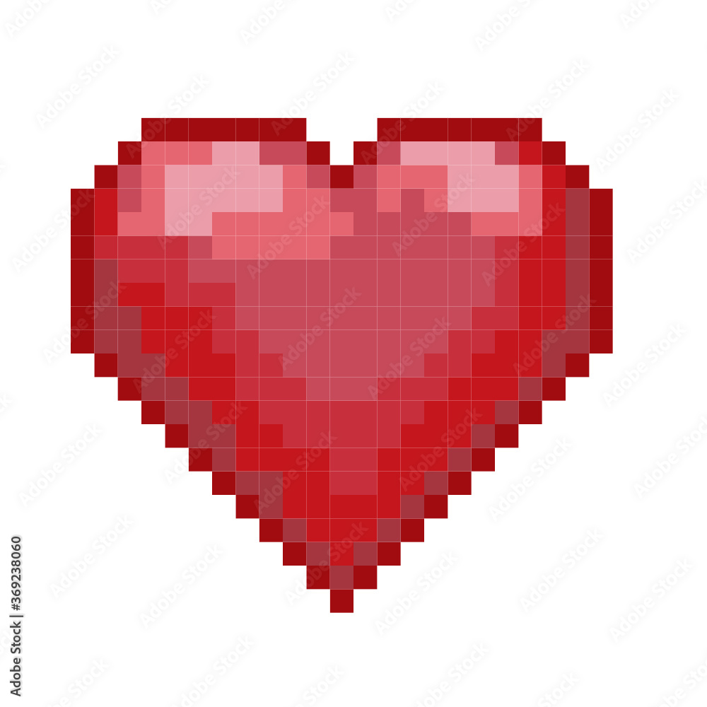 Pixel art background. Heart pixel art. Vector illustration. Stock ...