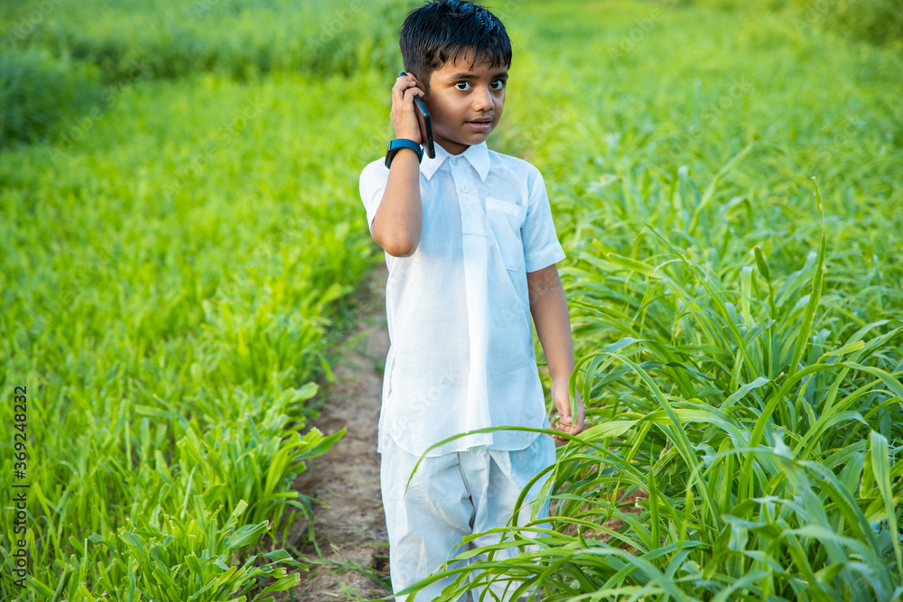 Indian Child Standing Up