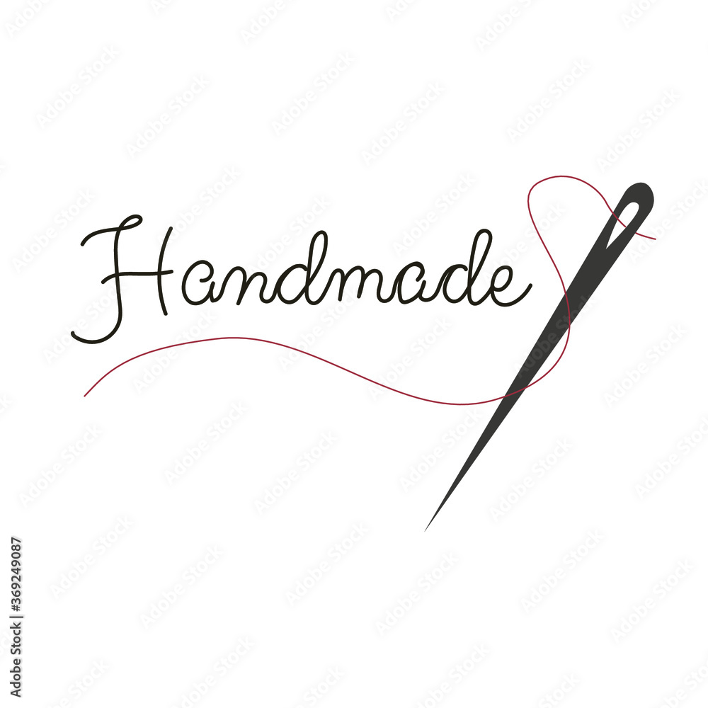 Vector hand made a symbol in trendy line style isolated on white ...