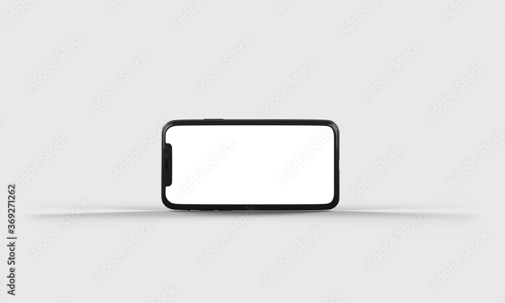 Phone Front View Straight Touching Ground Landscape Realistic Stock ...