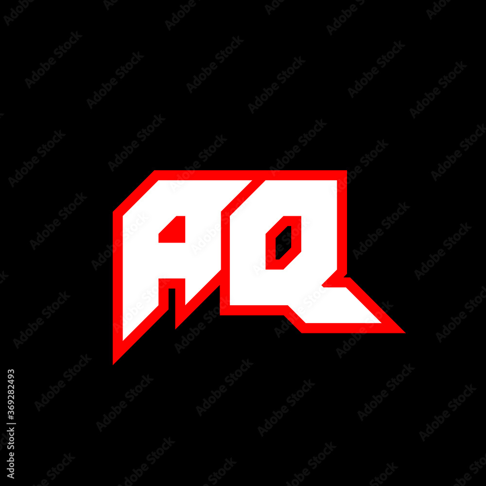 AQ letter logo design on black background. AQ creative initials letter ...