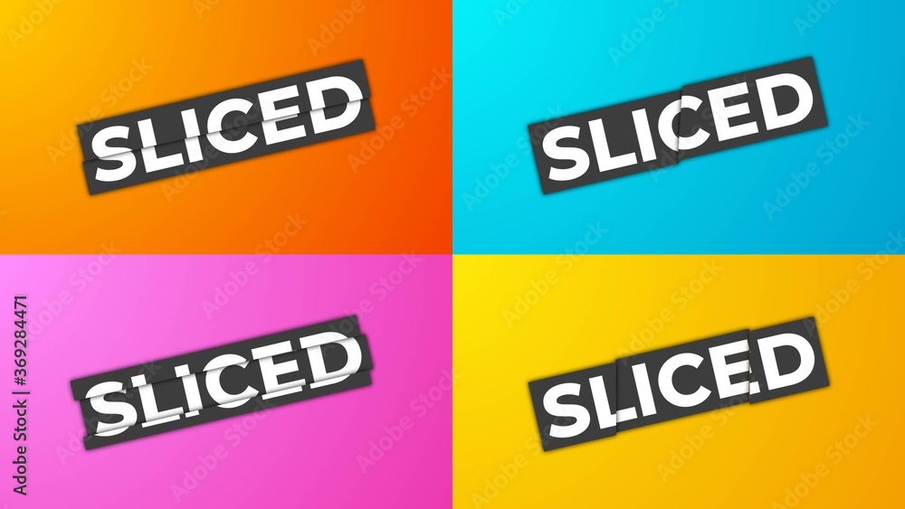 Unique Sliced Animation Text Stock Template | Adobe Stock