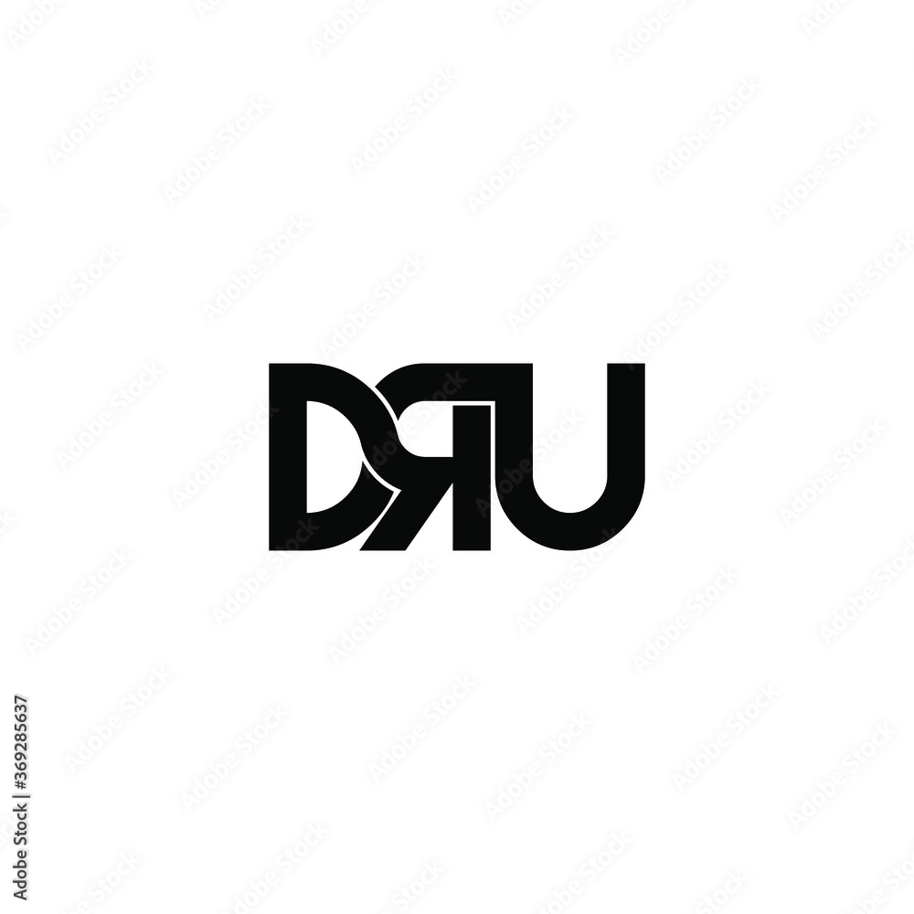 dru letter original monogram logo design Stock Vector | Adobe Stock