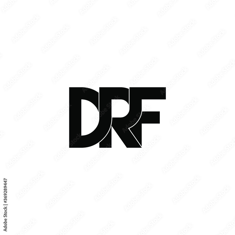drf letter original monogram logo design Stock Vector | Adobe Stock