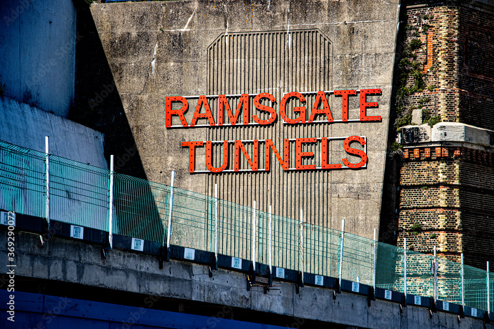 Ramsgate Tunnel Signage, Ramsgate Beach location, Thanet, Kent. Visit the Victorian Wartime ...