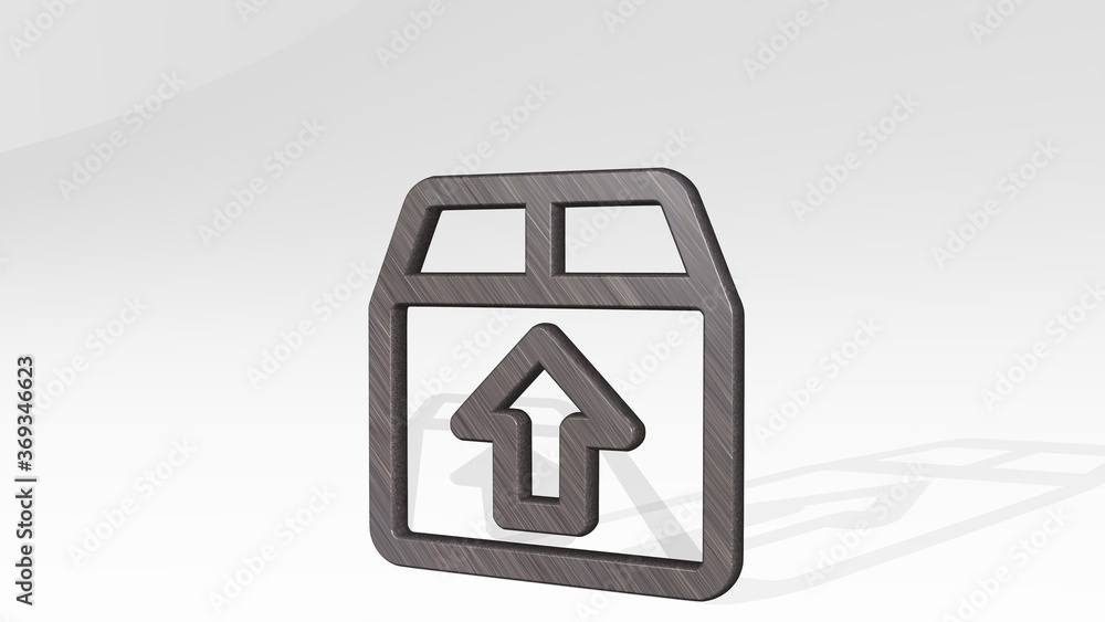 DOWNLOAD ARROW casting shadow with two lights. 3D illustration of ...