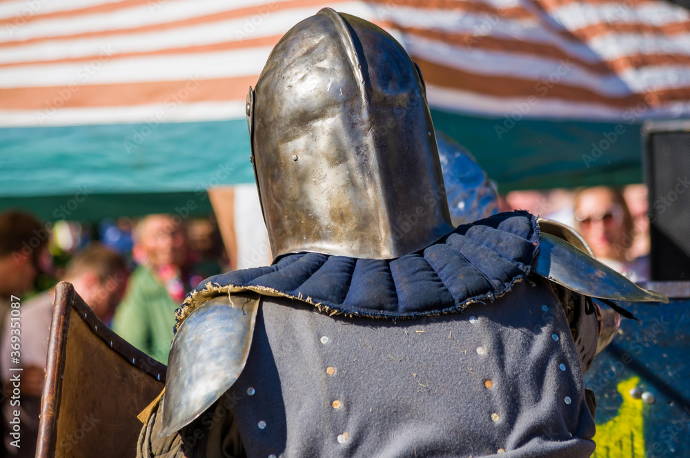 Knight's armor for historical reconstructions, close up Stock Photo ...