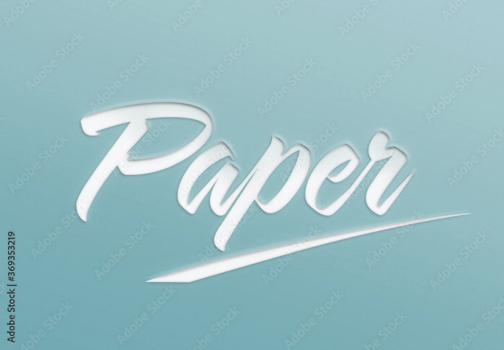 Paper Cut Out Text Effect Stock Template | Adobe Stock