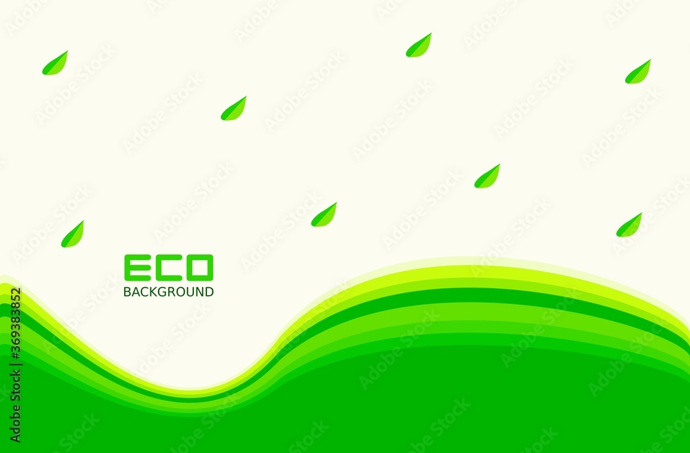 Green eco-friendly backgrounds with leaf patterns for business posts ...