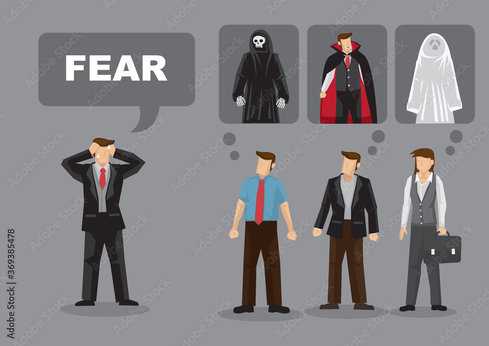 What Are Your Fear Cartoon Vector Illustration Stock Vector | Adobe Stock